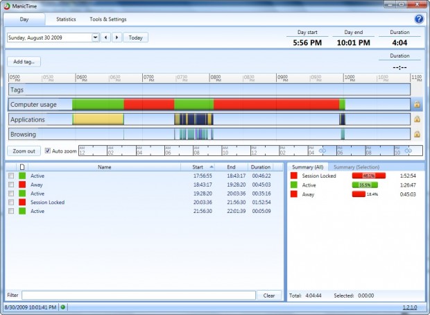 ManicTime: powerful time management utility that helps you keep track ...