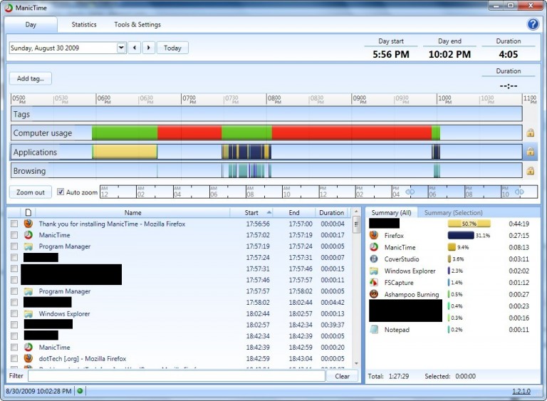 ManicTime: powerful time management utility that helps you keep track ...