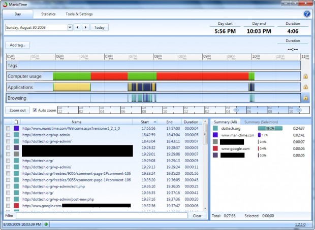 ManicTime: powerful time management utility that helps you keep track ...