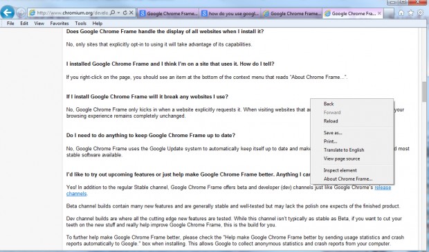 [Internet Explorer] Bring HTML5 functionality to IE with Chrome Frame ...