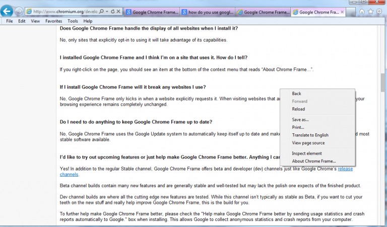 [Internet Explorer] Bring HTML5 functionality to IE with Chrome Frame ...