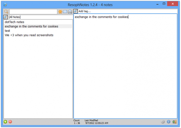 Take and tag notes simply and easily with Resophnotes [Windows] | dotTech