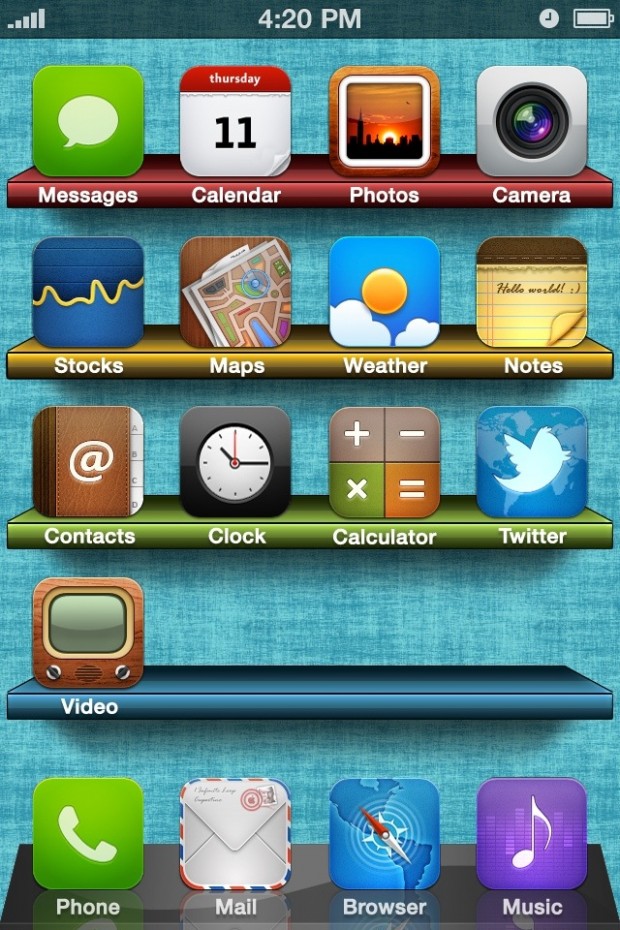 [iPhone] Create a custom skin for your homescreen with Home Screen ...