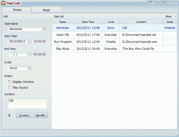 [Windows] Maymeal TimeTask allows you to schedule actions (e.g. launch Firefox at 5 PM) to ...