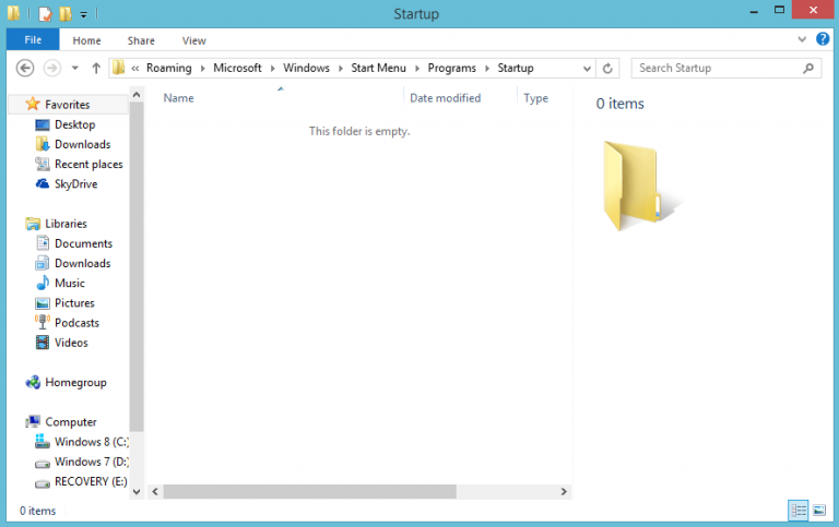 [Windows 8] Where is the startup folder and how to make apps or ...