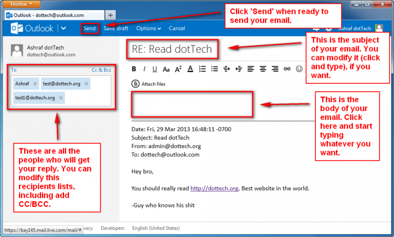 How to forward emails and reply-all in Outlook.com (the new Hotmail ...