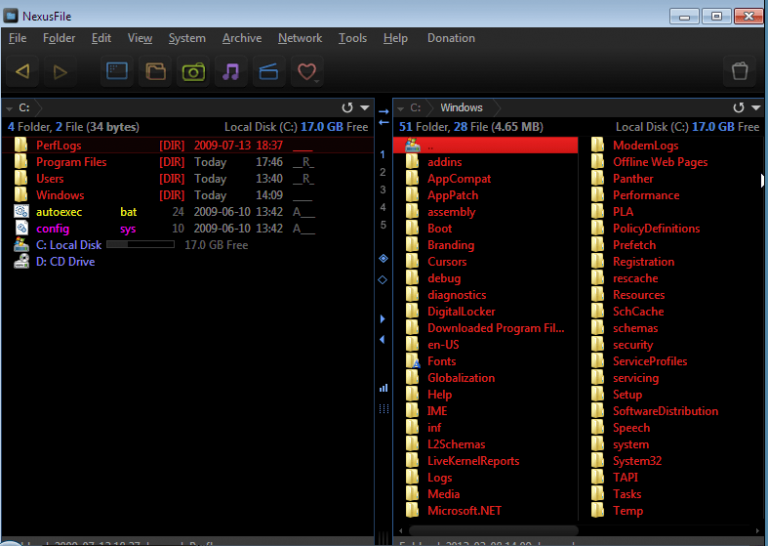 [Windows] NexusFile is a portable file manager that has dual panels ...