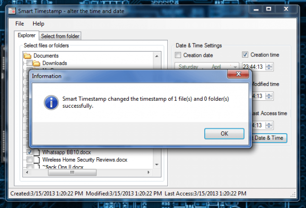 [Windows] Change date and time created, modified, and accessed for any ...