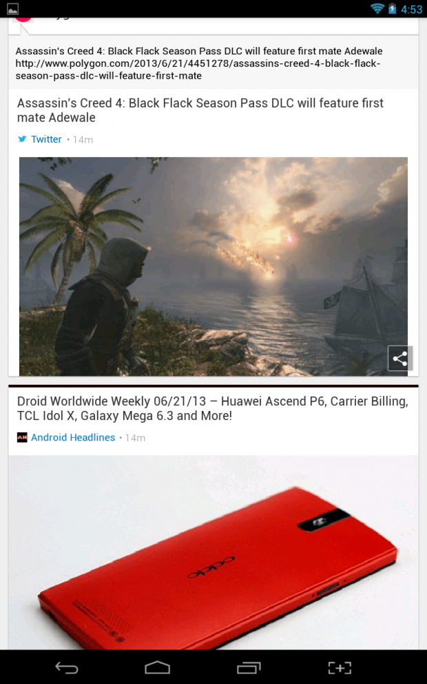 [Android] Rockmelt for Android is a social news feed reader with a stylish interface | dotTech
