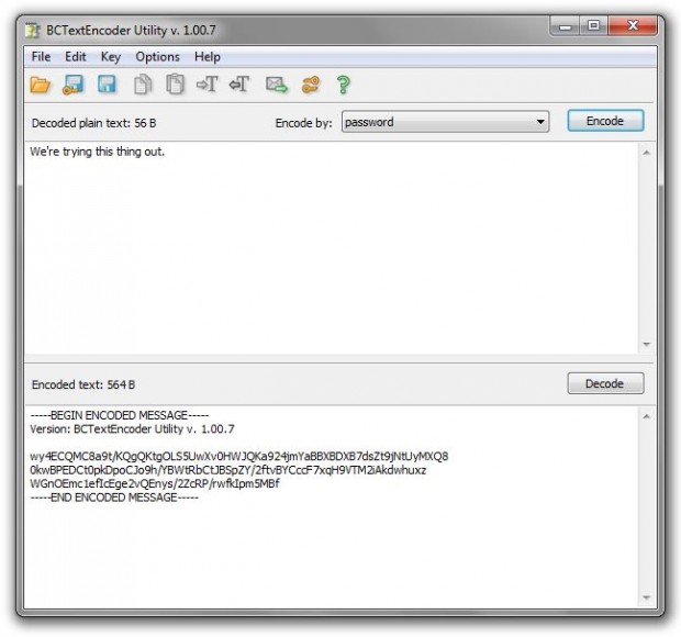 [Windows] BCTextEncoder is a portable cryptography tool that encodes ...