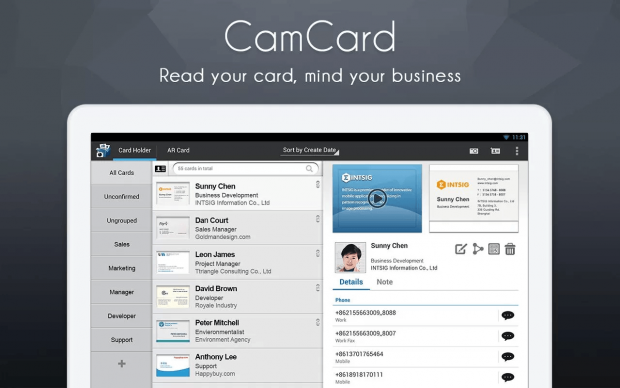 [Android] Scan, save, and manage business cards with CamCard Free | dotTech