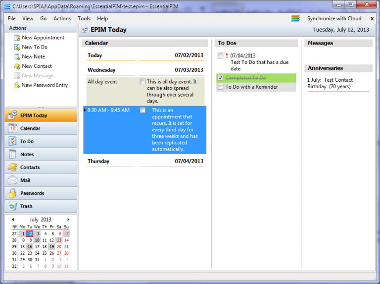 Essential PIM Screenshot | dotTech