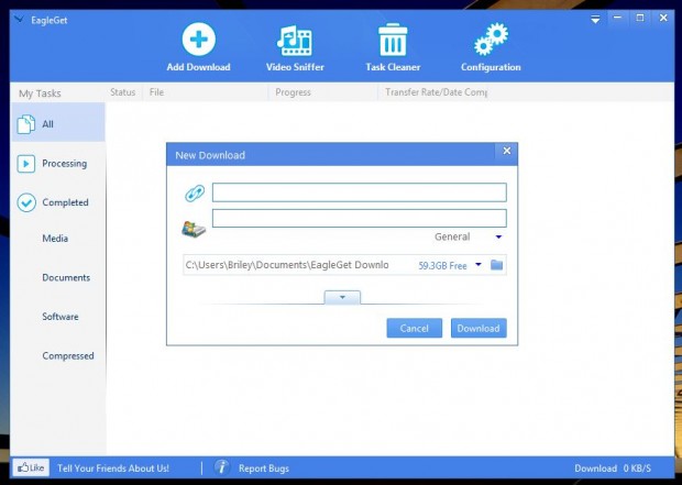[Windows] EagleGet is a free, portable download manager and online ...