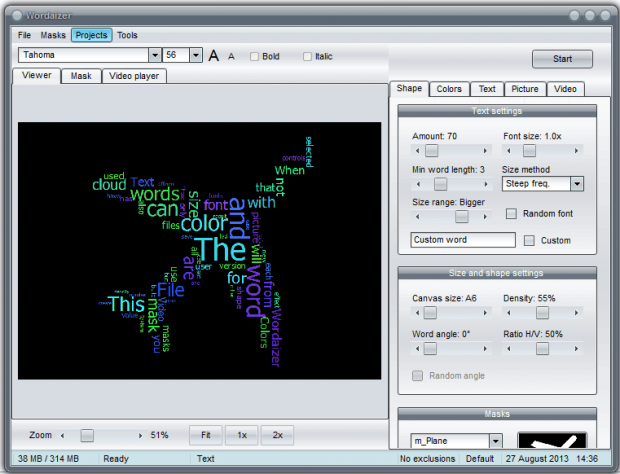 [Windows] Wordaizer lets you create artistic text-based pictures or ...