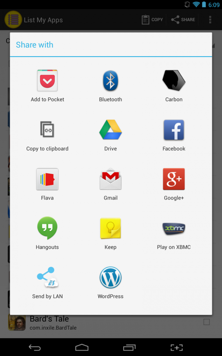 [Android] List My Apps allows you to quickly show off your installed ...