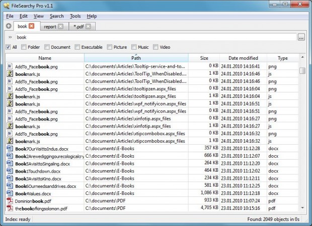 [Windows] FileSearchy is a new, fast file and folder search tool | dotTech