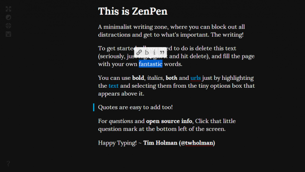 [Web] ZenPen is a distraction-free writing tool with a minimalist UI ...