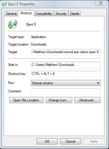 How to eject CD/DVD/Blu-ray drives with hotkey or desktop shortcut in ...