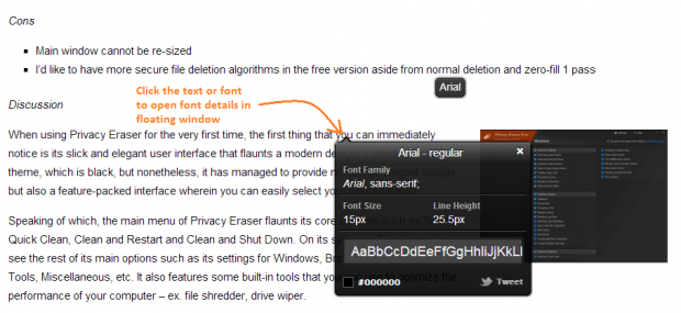 How to find out what type of font is used on a website [Tip] | dotTech