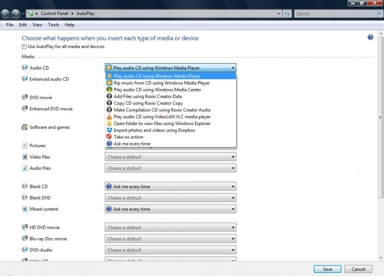 How to choose default action for CD, DVD, or USB drive in Windows [Tip ...