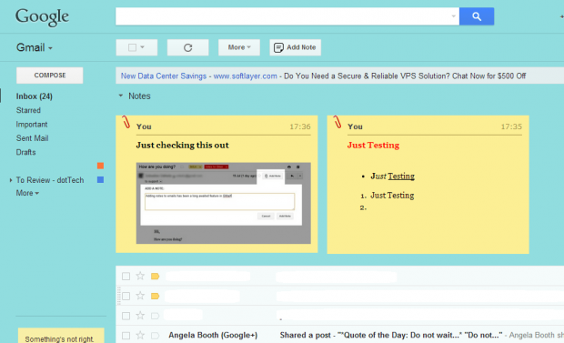 Add notes to emails in Gmail with Notes for GMail [Chrome, Firefox ...