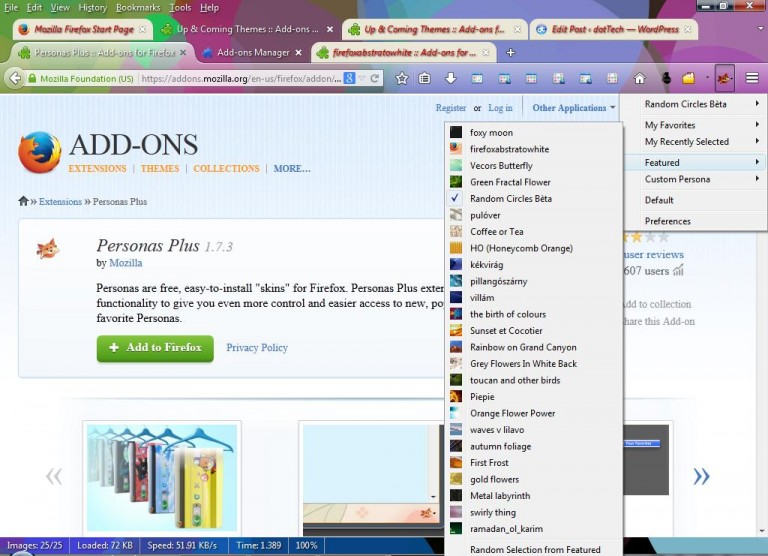 How to add personas to Firefox with Persona Plus [Tip] | dotTech