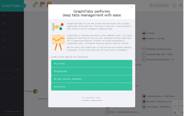 [Chrome] Graph out tabs by URLs and windows with GraphiTabs | dotTech