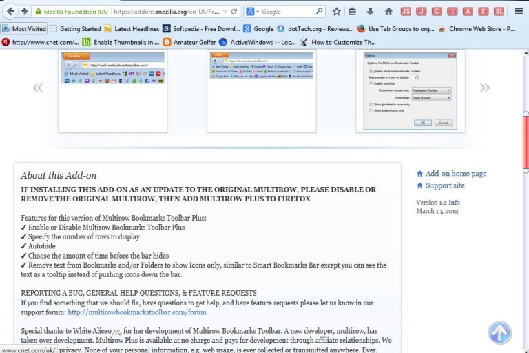How to add extra rows to Firefox Bookmarks Toolbar [Tip] | dotTech