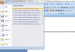 How to clear the recent documents list in Microsoft Word 2007 [Tip ...