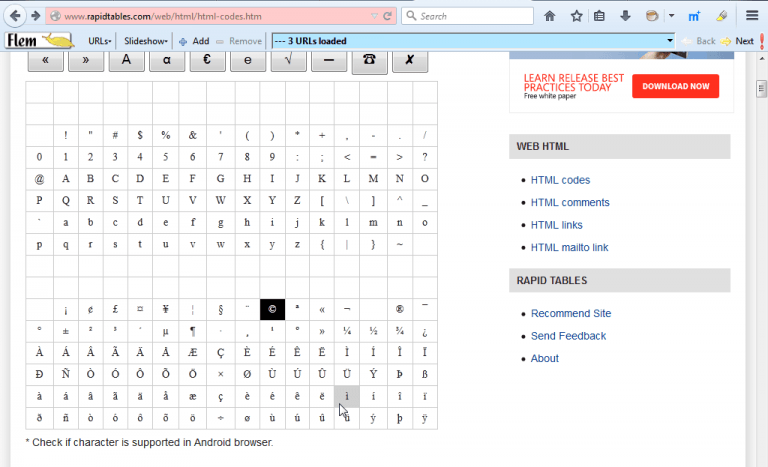 How to find HTML codes for symbols online [Tip] | dotTech