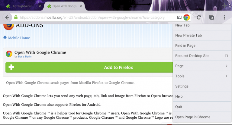 How to open Firefox pages with Chrome in Android [Tip] | dotTech