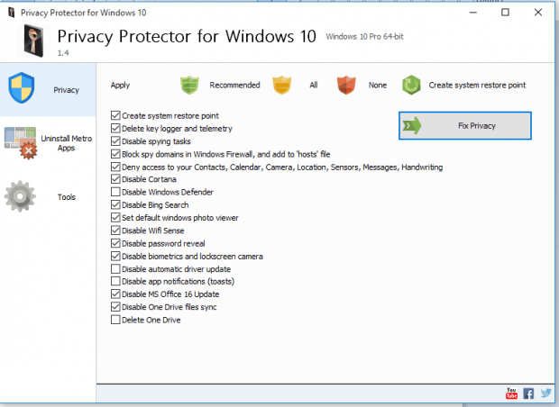 Fix privacy concerns with Privacy Protector for Windows 10 [Windows ...