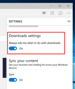 How to stop Edge from automatically downloading files in Windows 10 ...