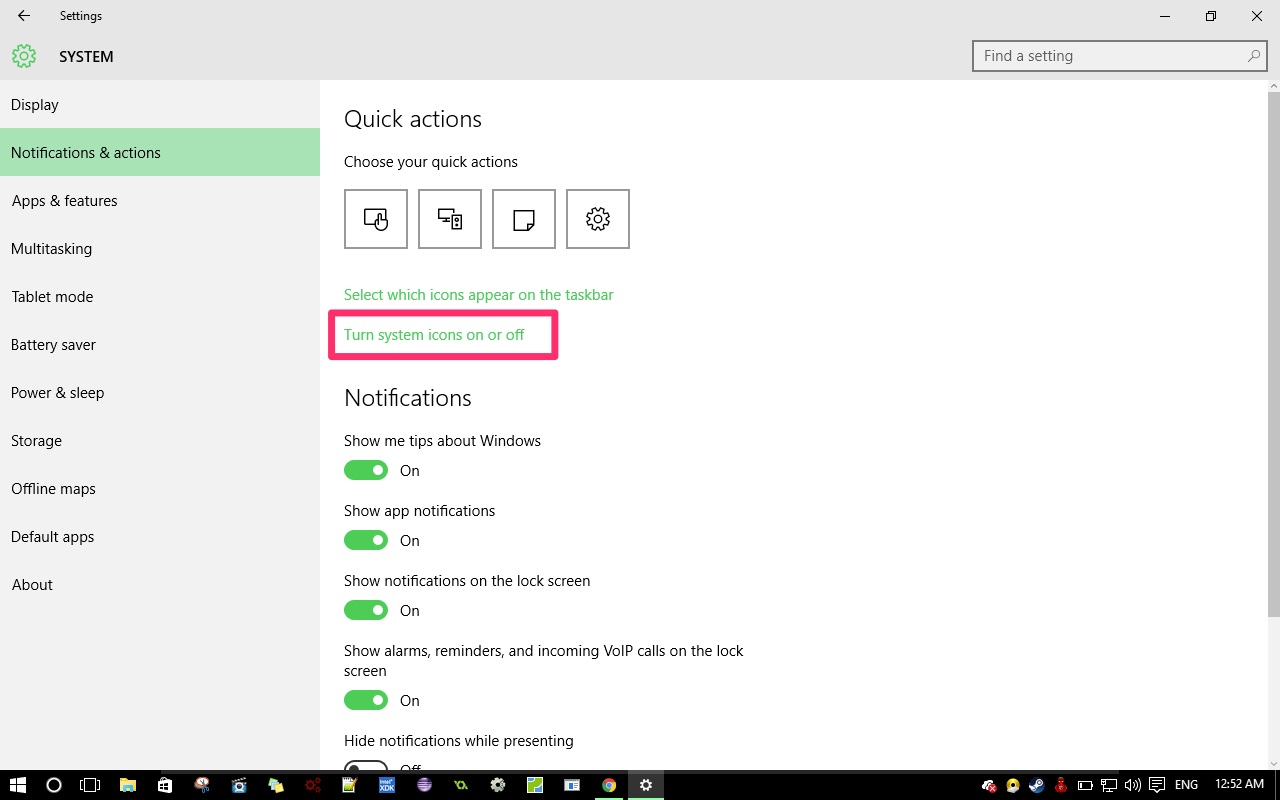 How to use Quick Action toggles in Windows 10 [Tip] | dotTech
