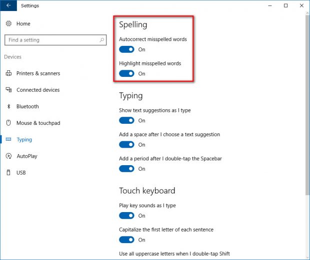 How to turn on/off spell checking in Windows 10 [Tip] | dotTech