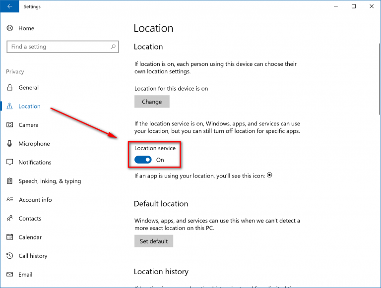How to turn on/off location services in Windows 10 [Tip] | dotTech