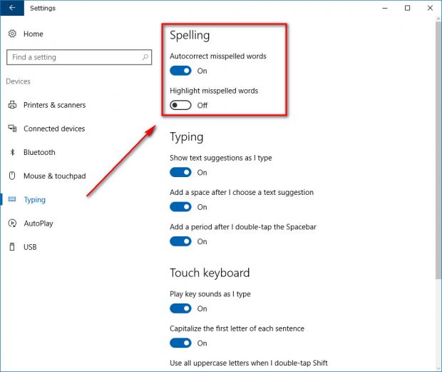 How to turn on/off spell checking in Windows 10 [Tip] | dotTech
