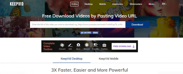 Download videos online from any site with KeepVid Online [Web/Browser ...